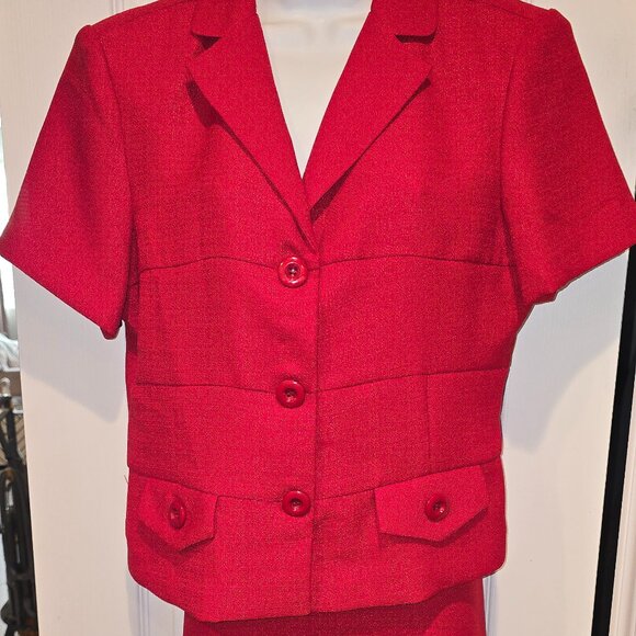 Sweet Suit | Jackets & Coats | Vintage Sweet Suit Petite Red Set | Poshmark